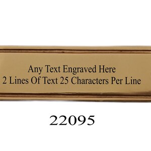 Personalised Engraved Premium Solid Brass Plates Various Sizes and ...