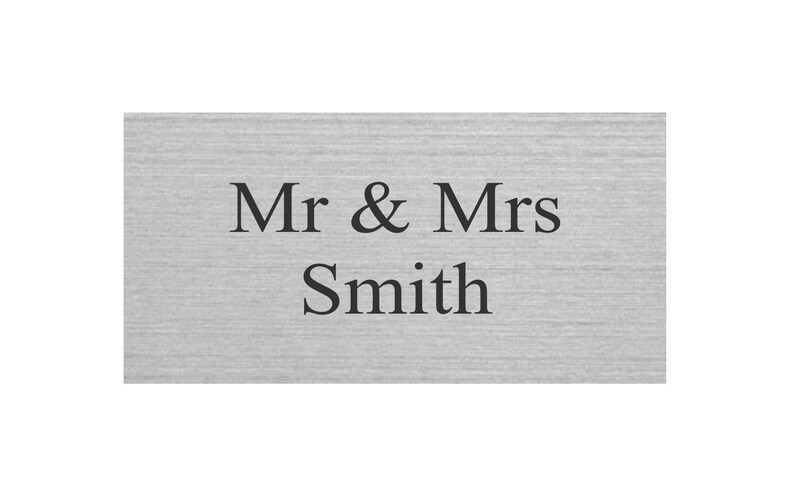 Engraved Stainless Steel Door Name Plate Available in Various - Etsy