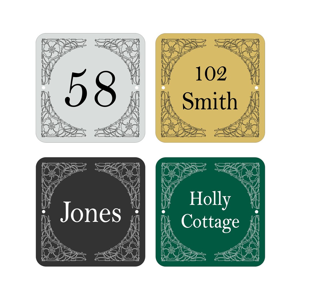 Personalised Engraved Door Name Plate Sign 100mm X 100mm Lots of ...