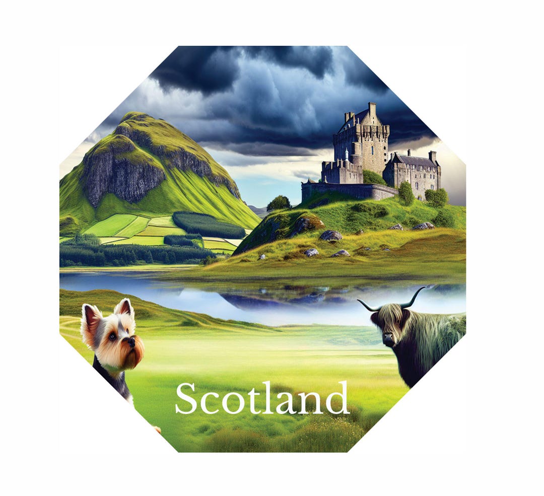 Castle Scene MDF Octagon Wall Art Various Sizes Available Scotland (UV ...