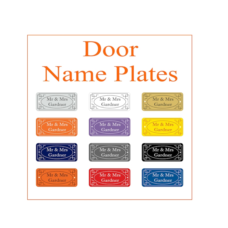 Door Name Plate - Etsy