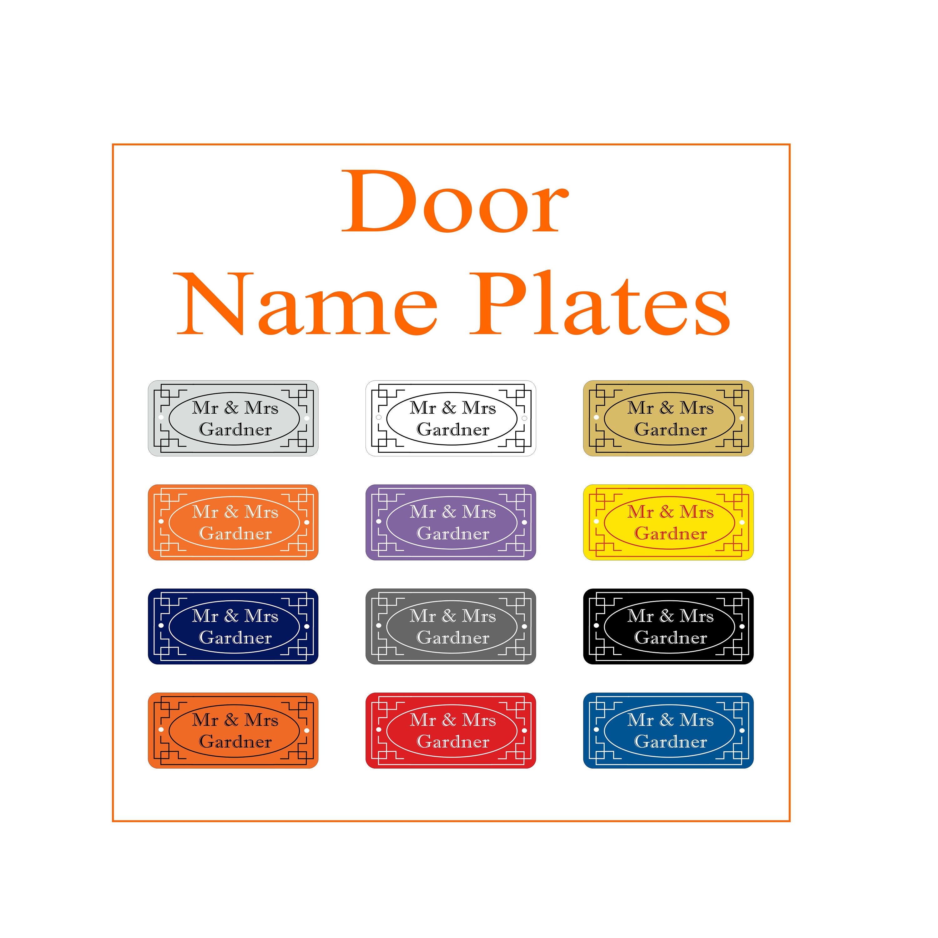 Personalised Engraved Door Name Plate Sign 90mm X 40mm Lots of | Etsy