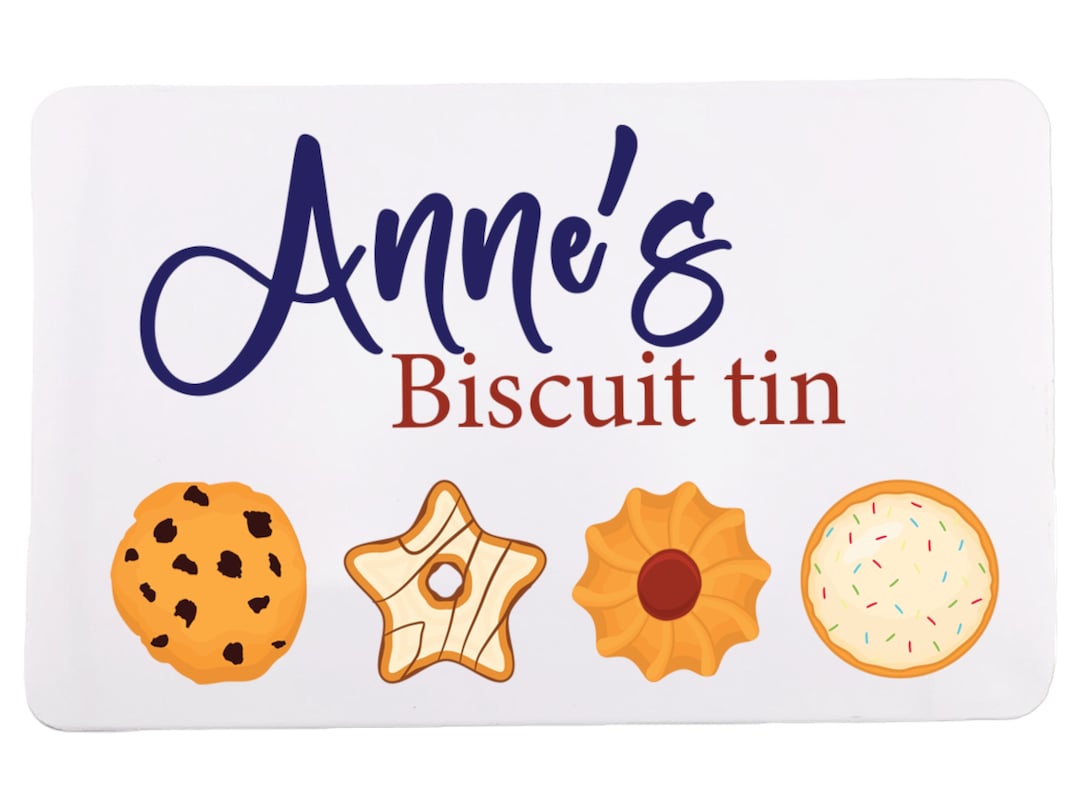 Personalised Metal Biscuit Storage Tin With Any Name Perfect for ...