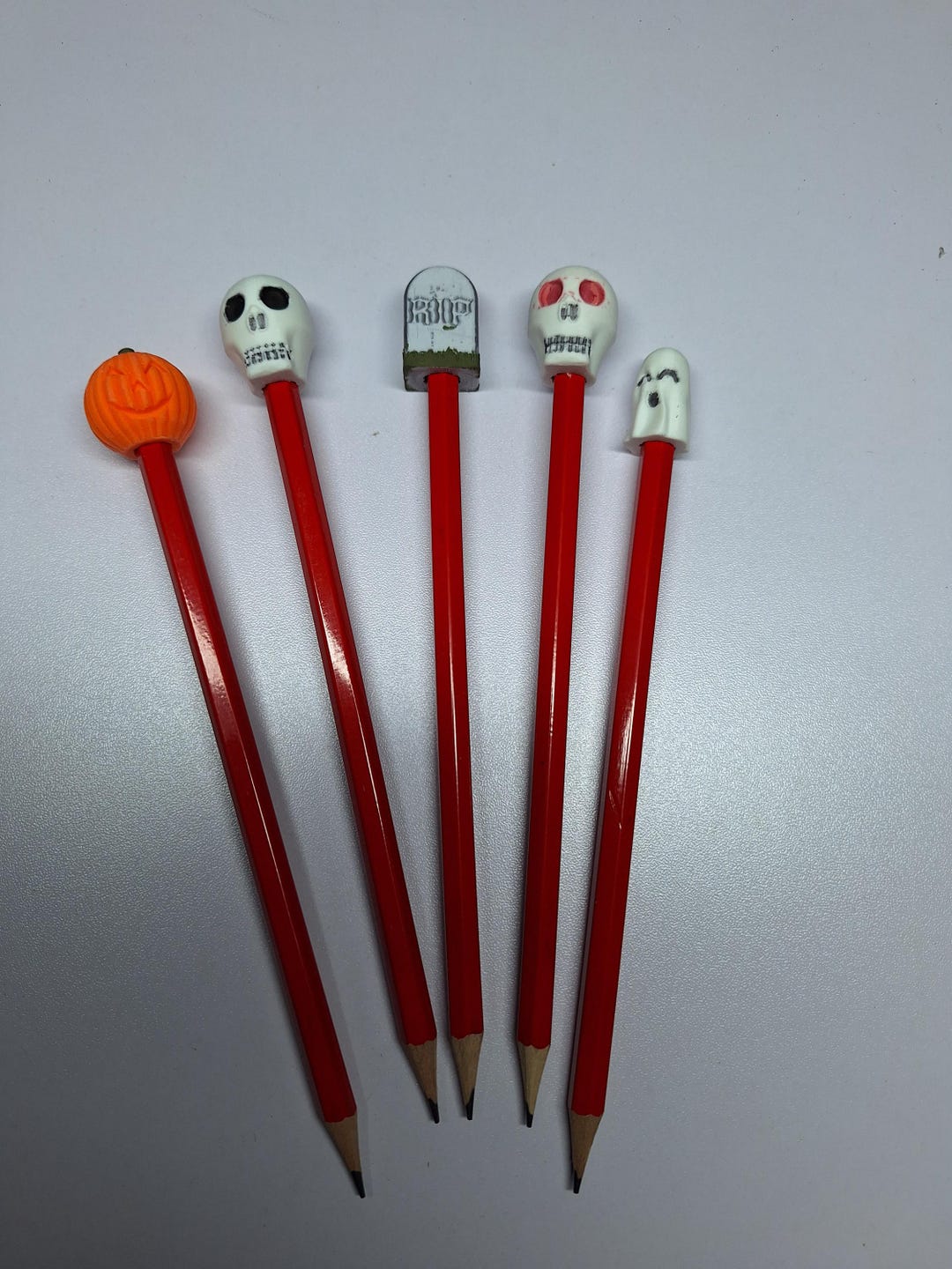 3d Printed Halloween Pencil Topper and Pencil, Ghost, Pumpkin ...