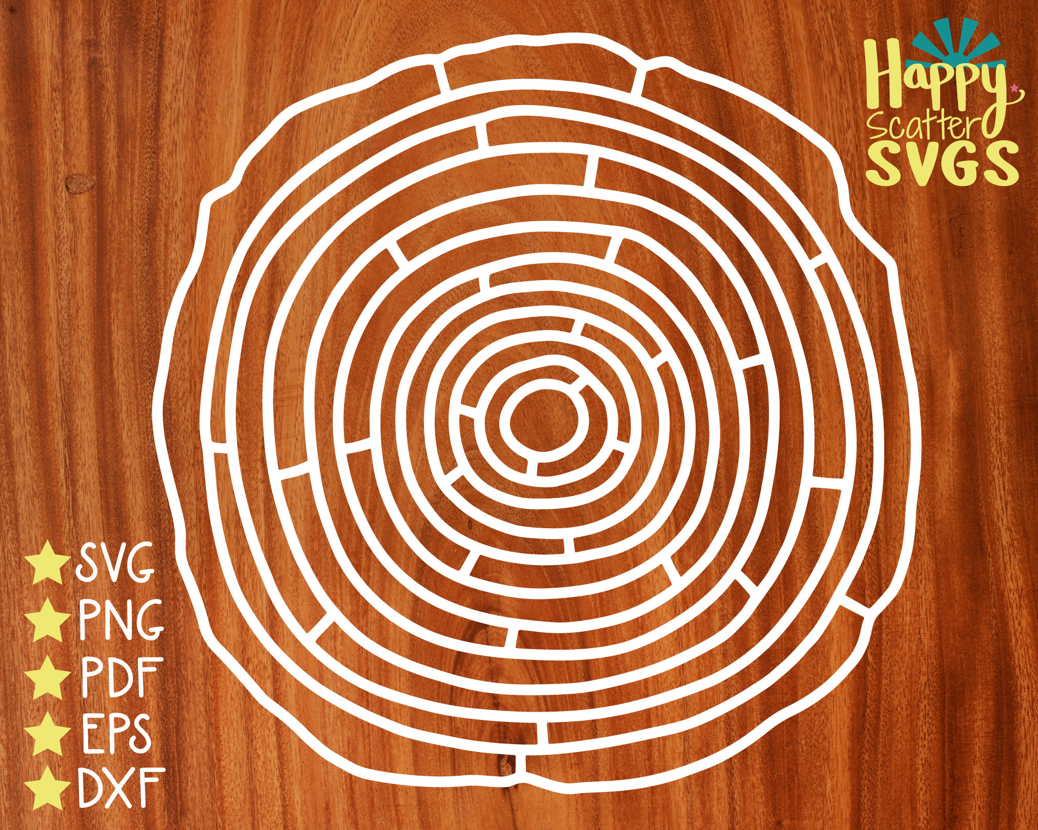 Wood Slice SVG Nature SVG Tree Cut File Log SVG Circles - Etsy España