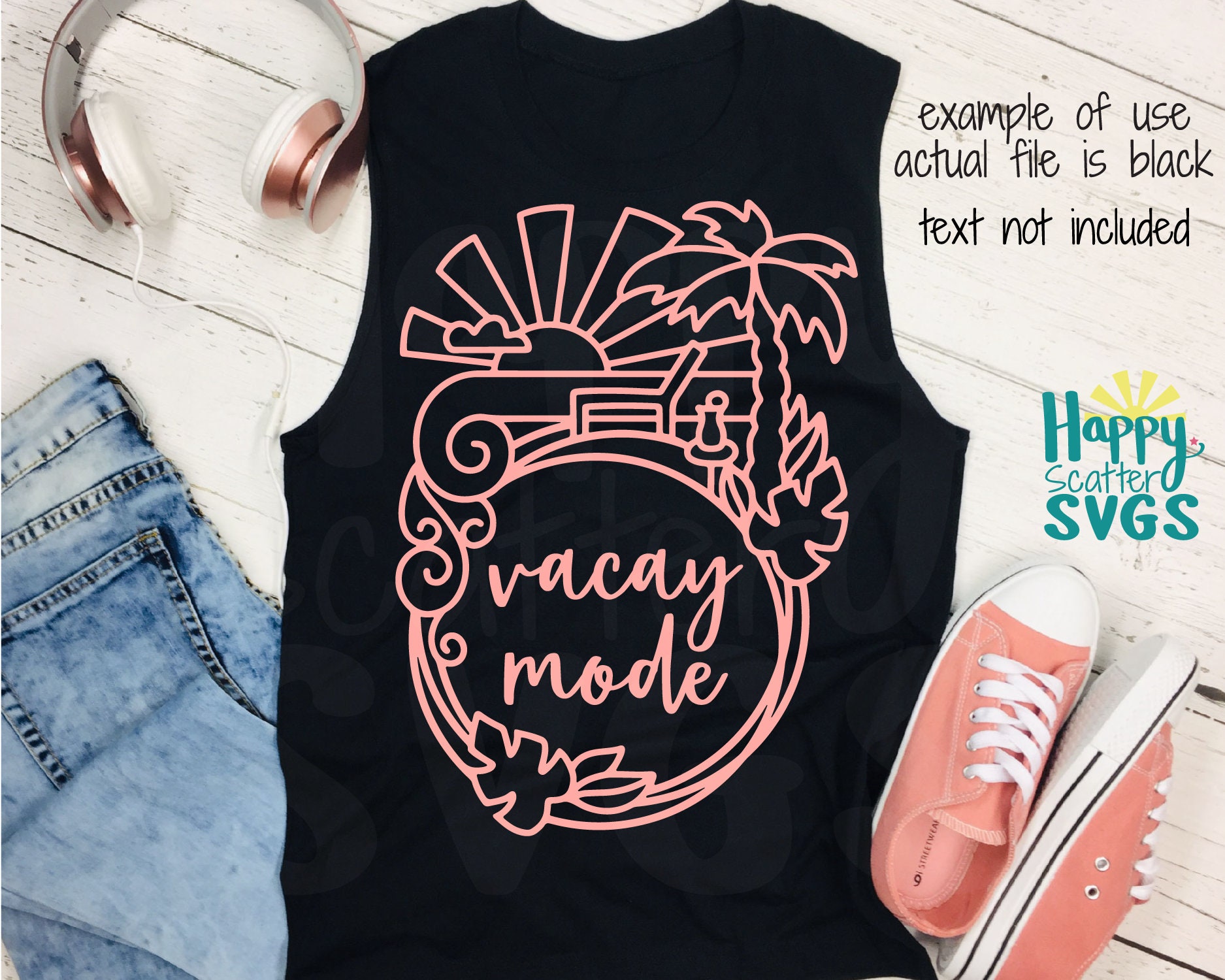 Tropical Wreath SVG, Vacation Cut File, Holiday Beach SVG, Palm Tree ...