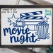 Movie Night SVG, Film Svg, Cinema SVG, Scrapbook Title Cut File, Movie ...