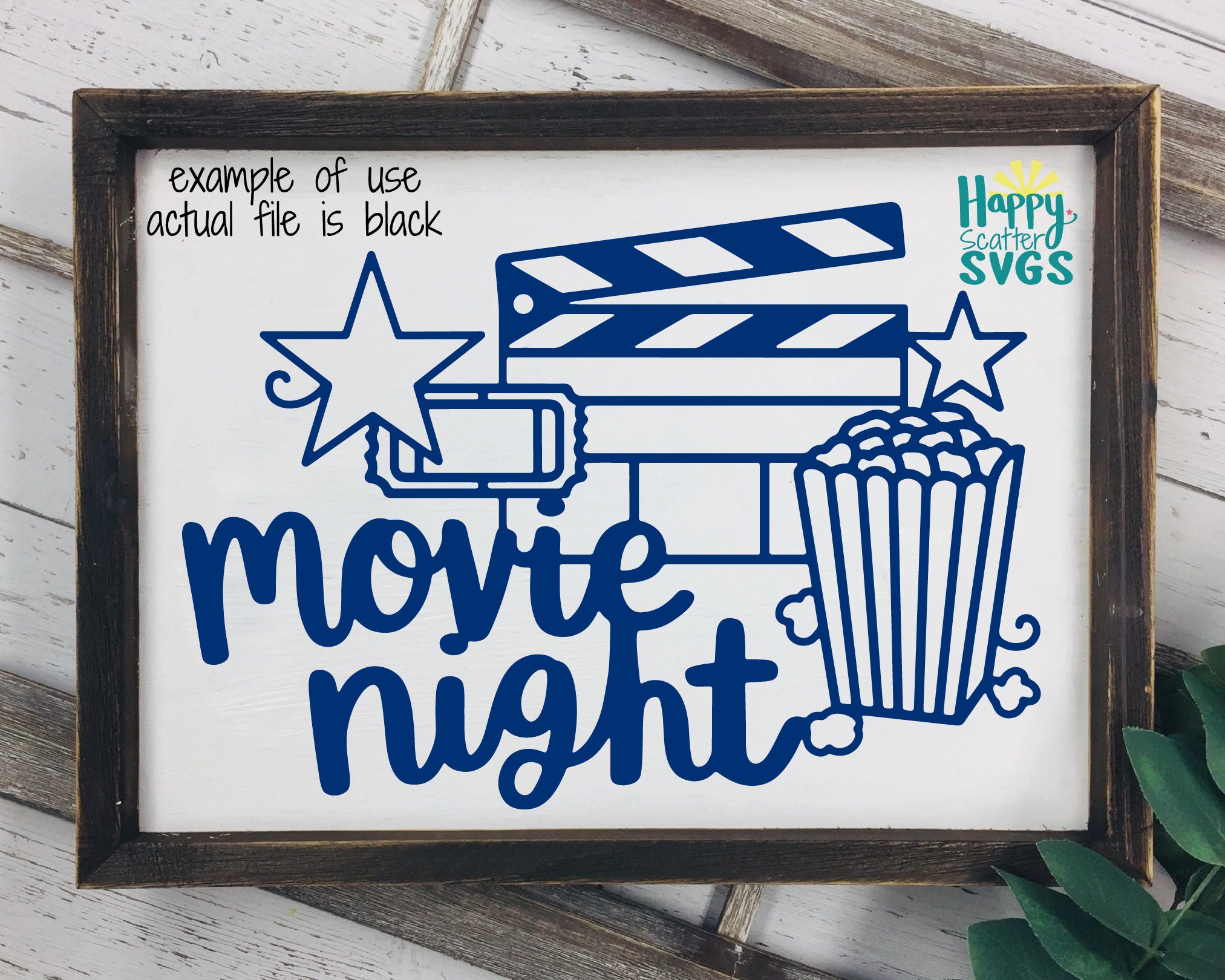 Movie Night SVG, Film Svg, Cinema SVG, Scrapbook Title Cut File, Movie ...