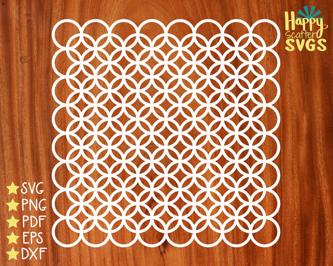 Circles on Circles Lattice SVG, Lace Svg, Trellis SVG, Lace Pattern Cut ...