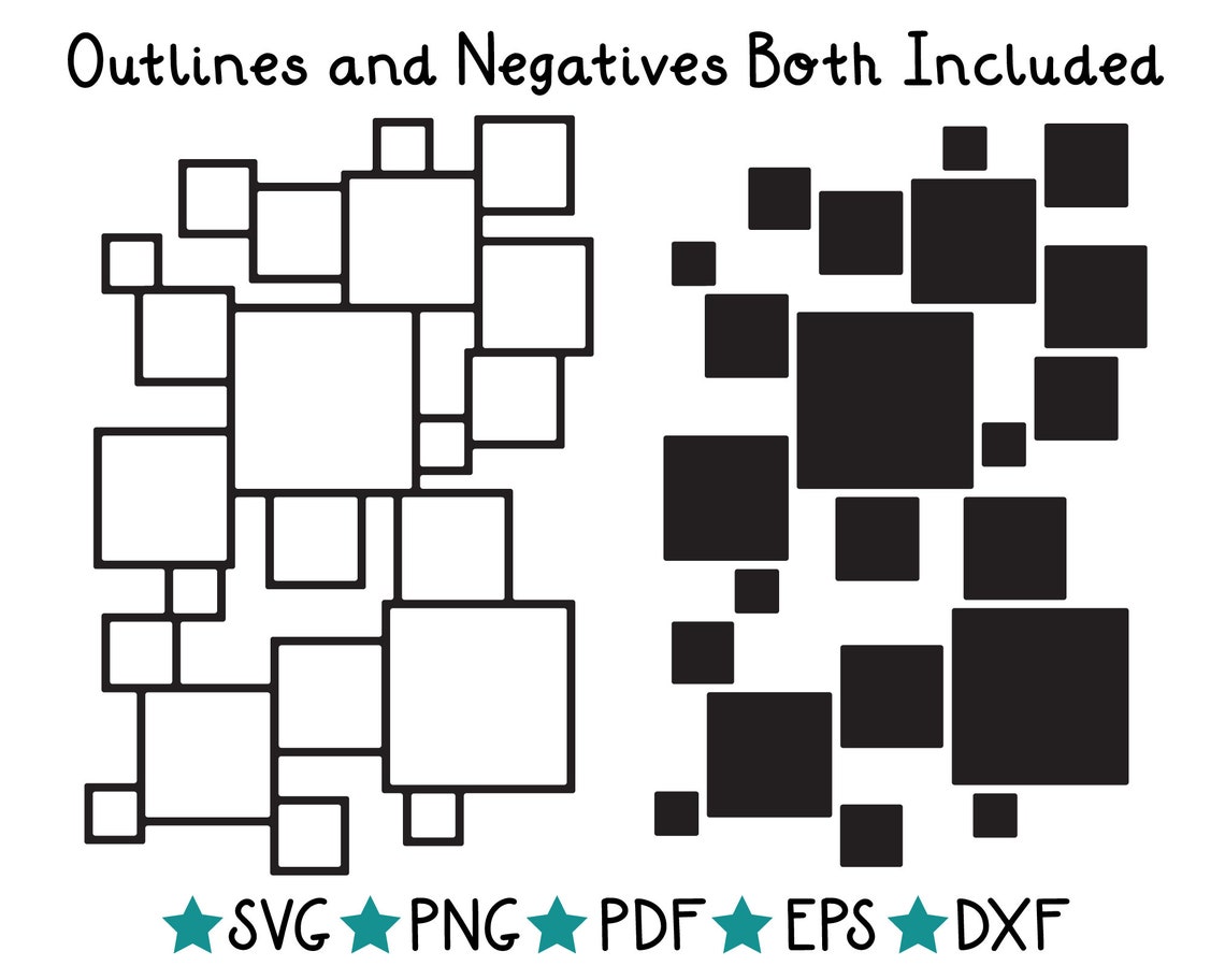 Linked Squares SVG, Scrapbook Background Svg, Blocks SVG, Geometric ...