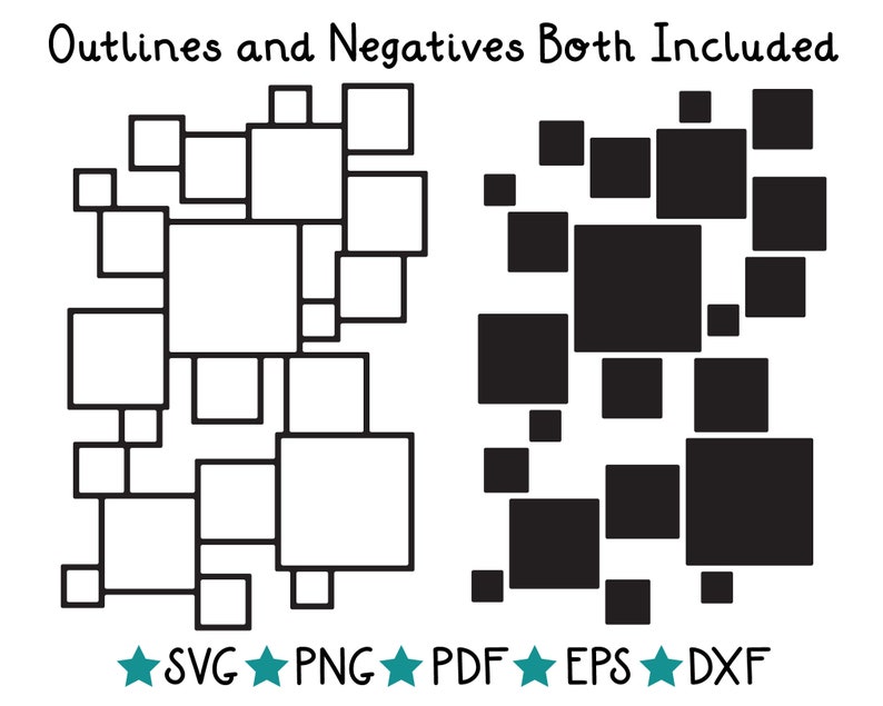Linked Squares SVG, Scrapbook Background Svg, Blocks SVG, Geometric ...