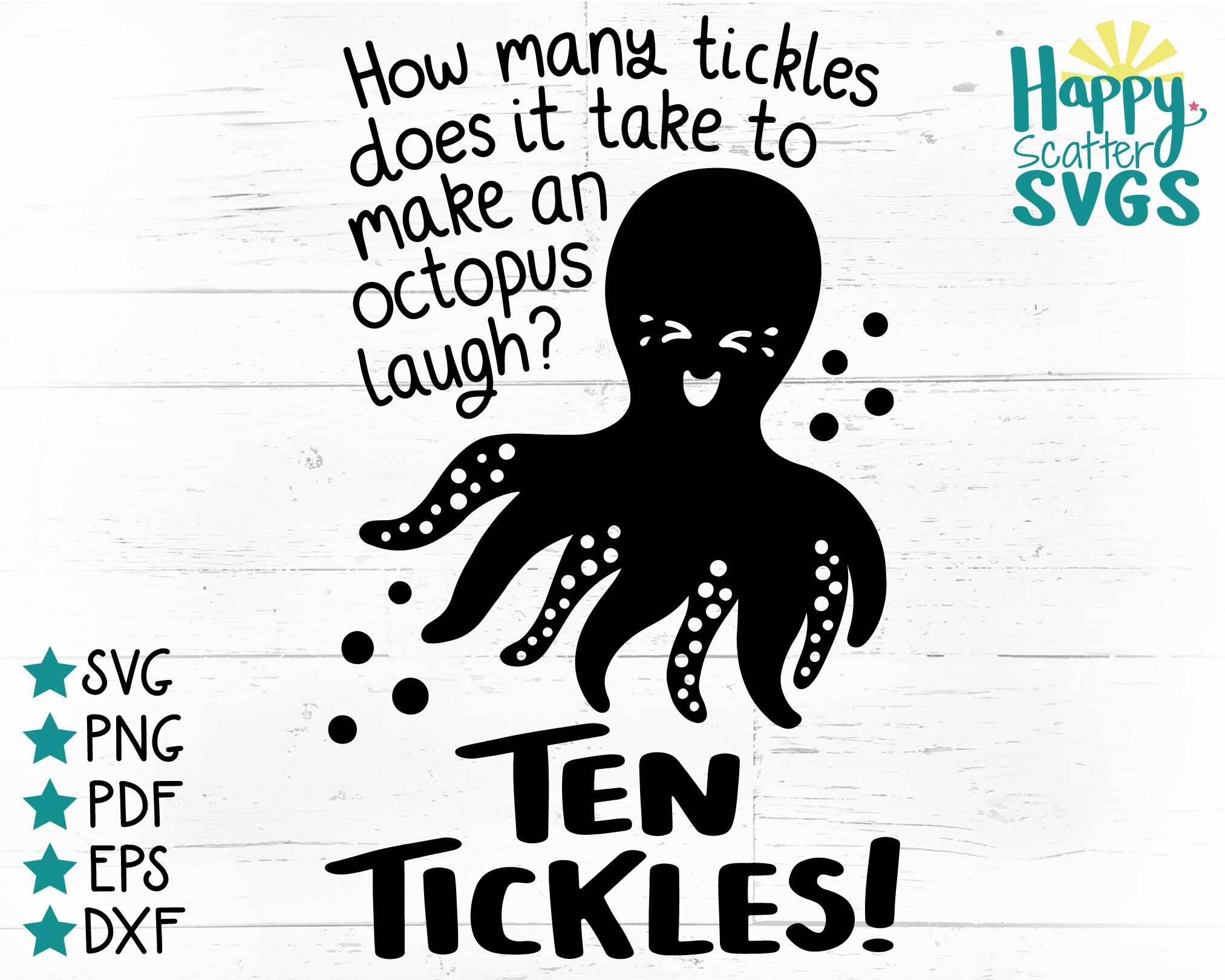 Tickle an Octopus SVG Joke SVG Kid Friendly Humour Sea - Etsy Canada
