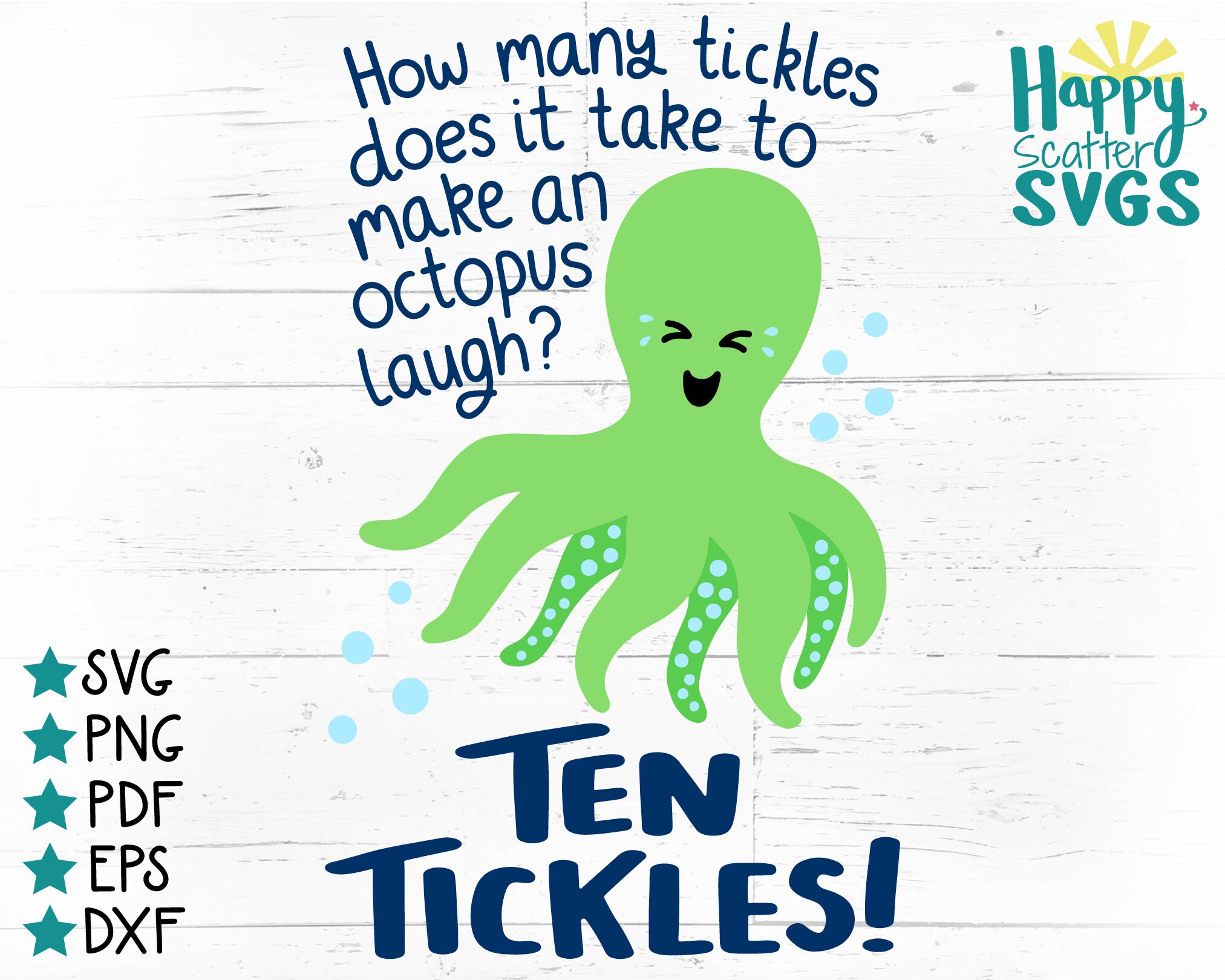 Tickle an Octopus SVG Joke SVG Kid Friendly Humour Sea - Etsy Canada