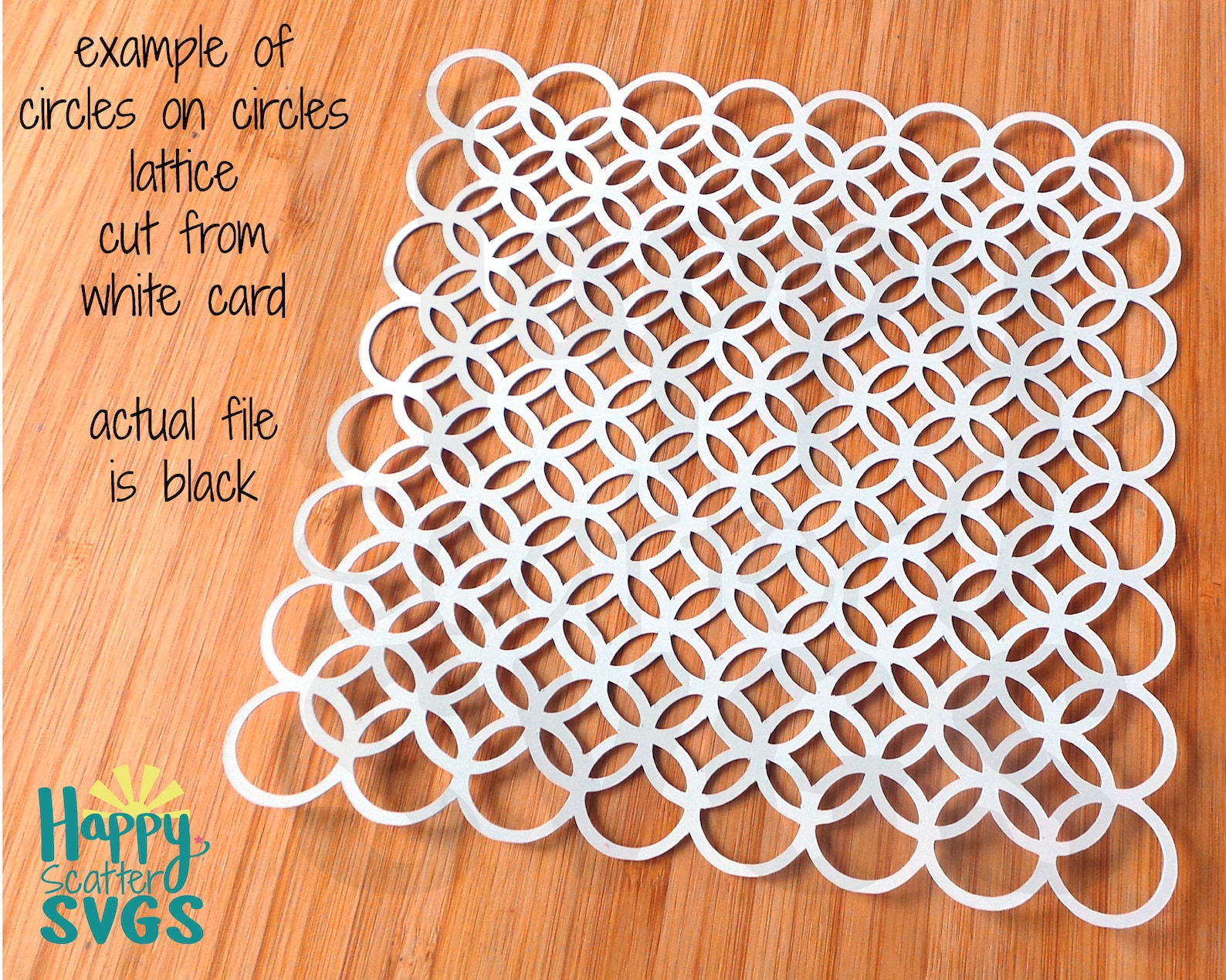 Circles on Circles Lattice SVG, Lace Svg, Trellis SVG, Lace Pattern Cut ...