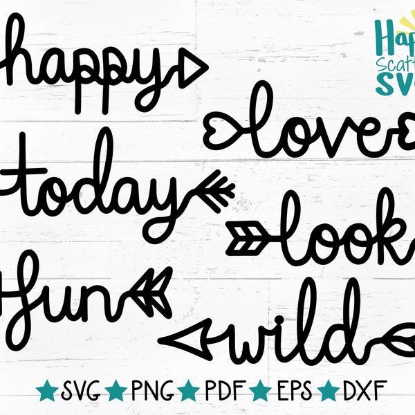 Arrow Words Svg - Etsy
