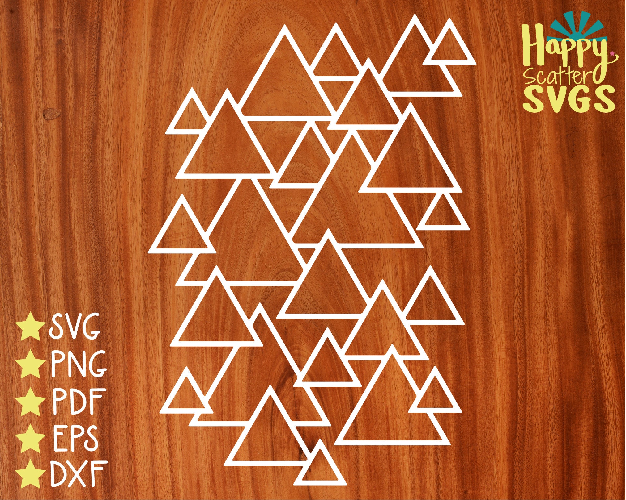 Linked Triangles SVG, Scrapbook Background Svg, Mountains SVG ...