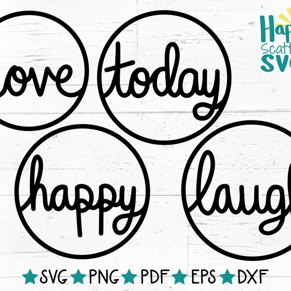 Circle Words Svg - Etsy