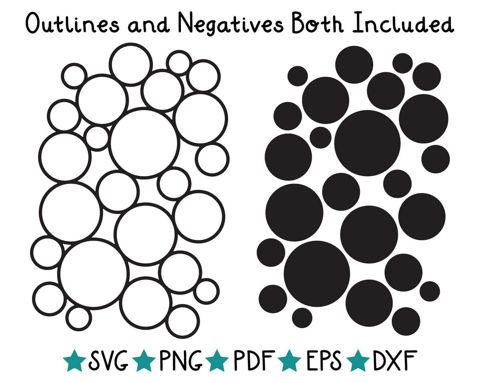 Linked Circles SVG, Scrapbook Background Svg, Bubbles SVG, Geometric ...