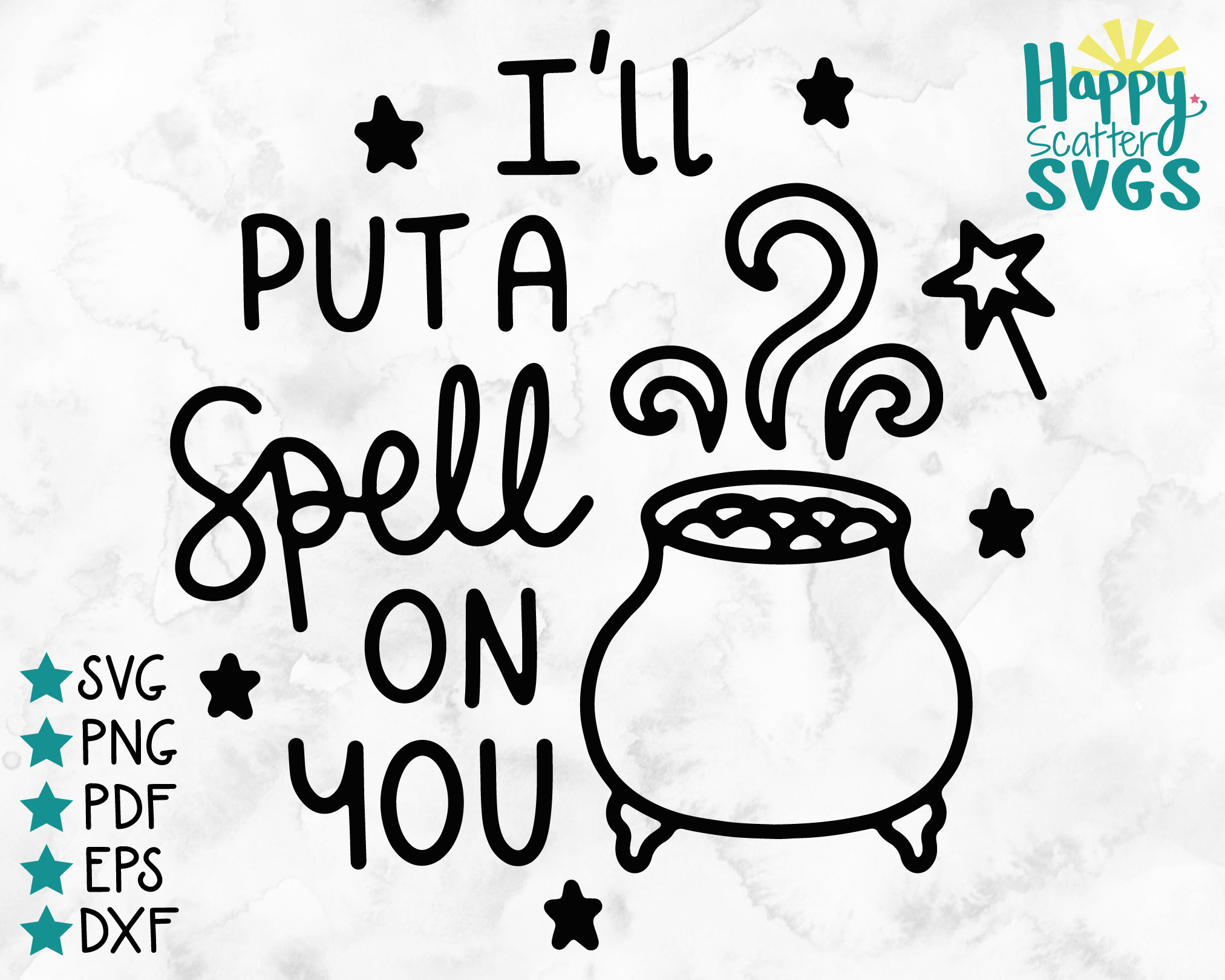 I'll Put A Spell on You SVG, Witch Svg, Cauldron Cut File, Halloween ...