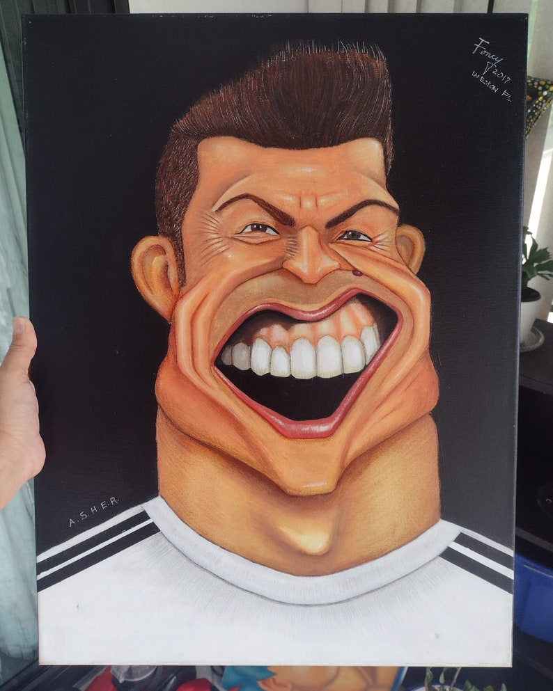 Original (1/1) and Funny CRISTIANO RONALDO (CR7) Artwork - Hand Drawn ...