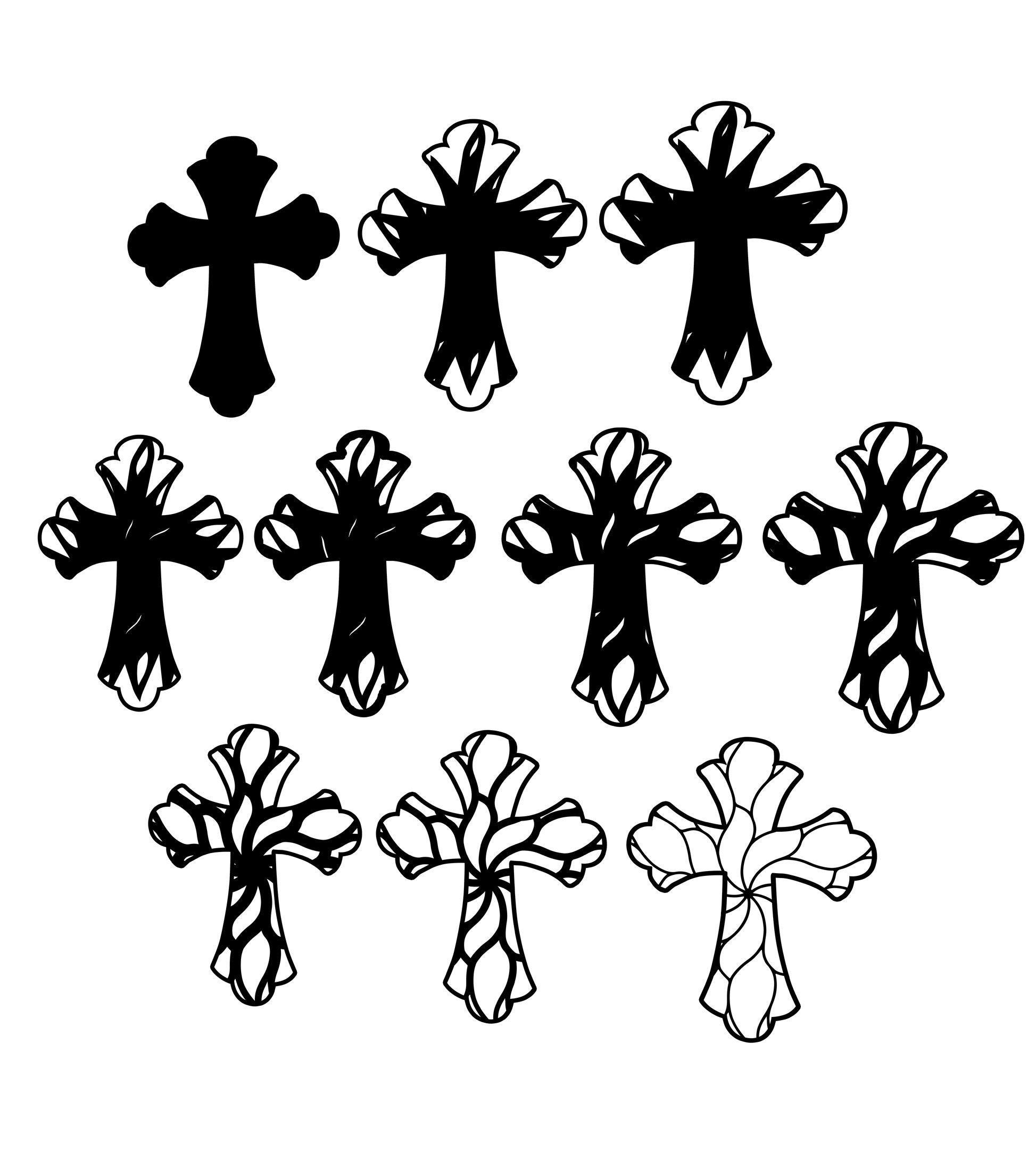 Download Unique Cross File - 10 Layers - 3D Art - Glowforge Decoration ...