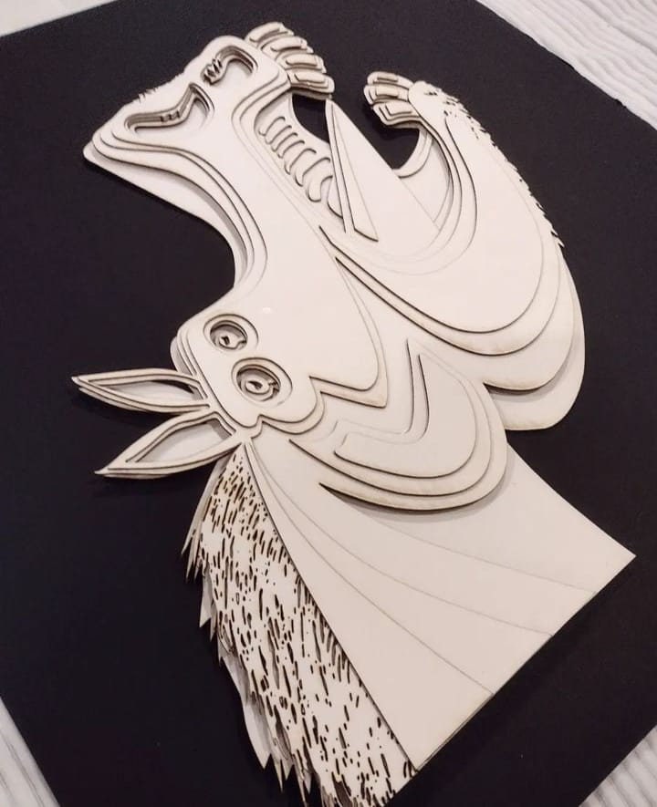 Download Uniquea PICASSO HORSE File - 12 Layers - 3dart - Glowforge ...