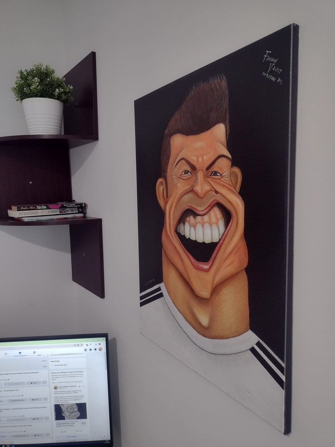 Original (1/1) and Funny CRISTIANO RONALDO (CR7) Artwork - Hand Drawn ...