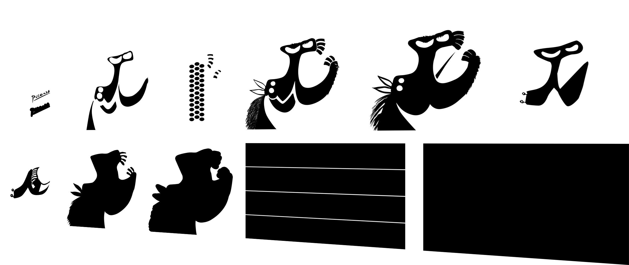 Download Uniquea PICASSO HORSE File - 12 Layers - 3dart - Glowforge ...