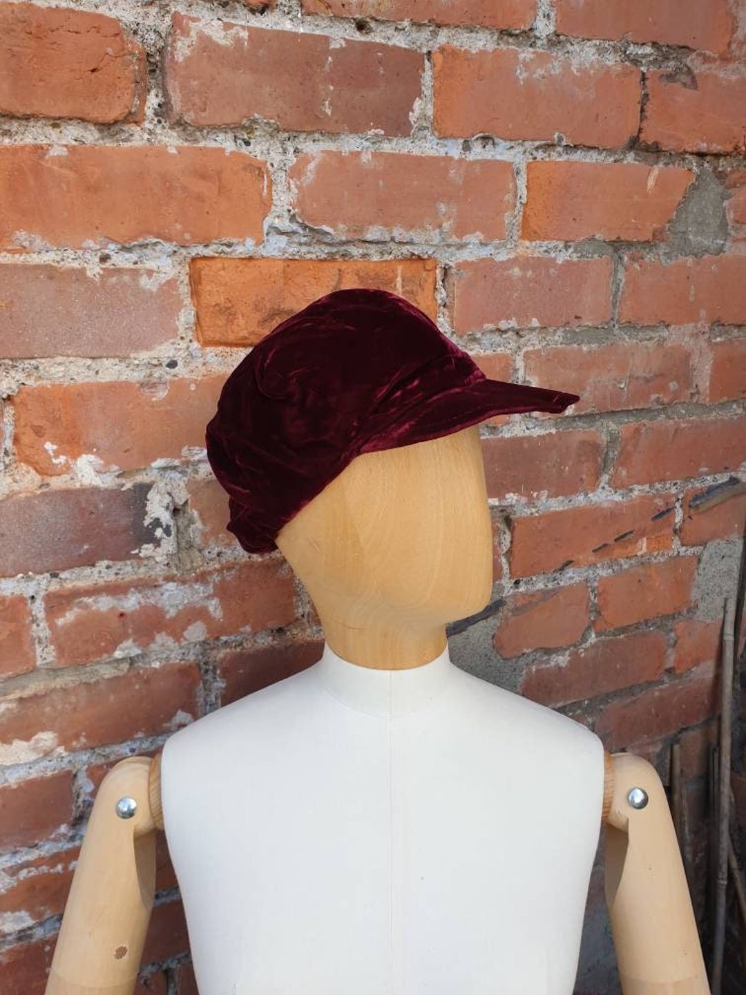 1970's Velvet Baker Boy Cap - Etsy