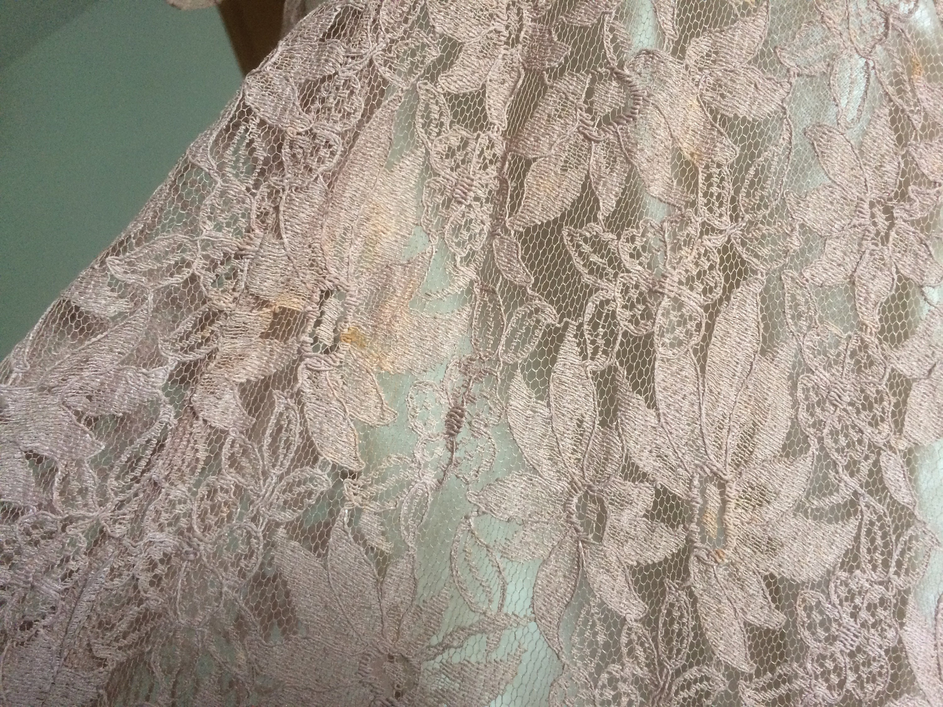 1950's Dusky Pink/puce Lace Dress - Etsy UK