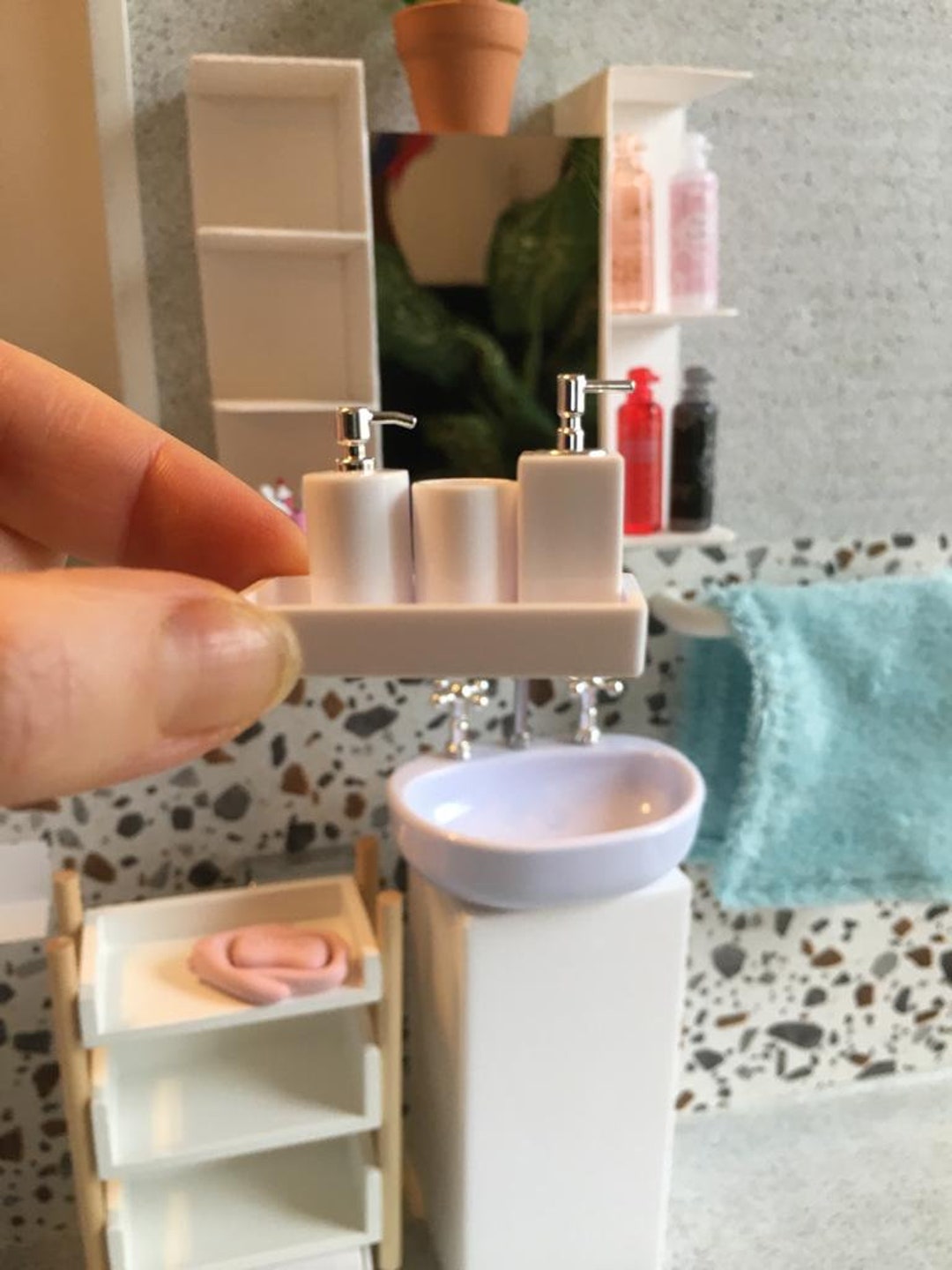 Miniature Shampoo Soap Set of Lotion Bottle for Dollhouse 1/6 1/8 1/12 ...