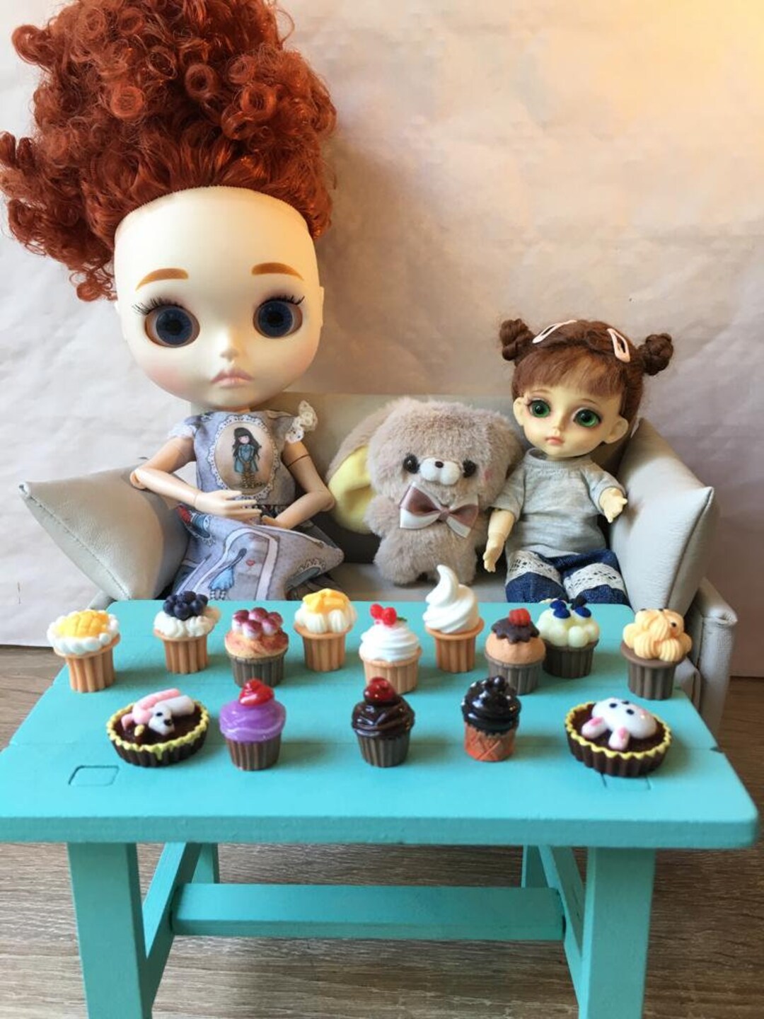 Miniature Food Cupcake or Donuts 1/6 1/8 1/12 Scale Dollhouse - Etsy