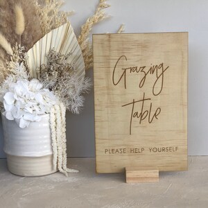 Laser Engraved Plywood Grazing Table Signage Grazing Table | Etsy