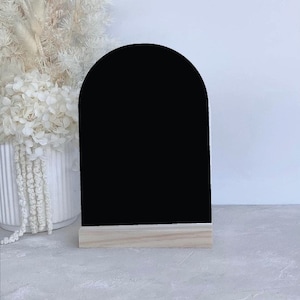 Arched Acrylic Blank and Wooden Base | Blank Sign | A6 | A5 | A4 ...