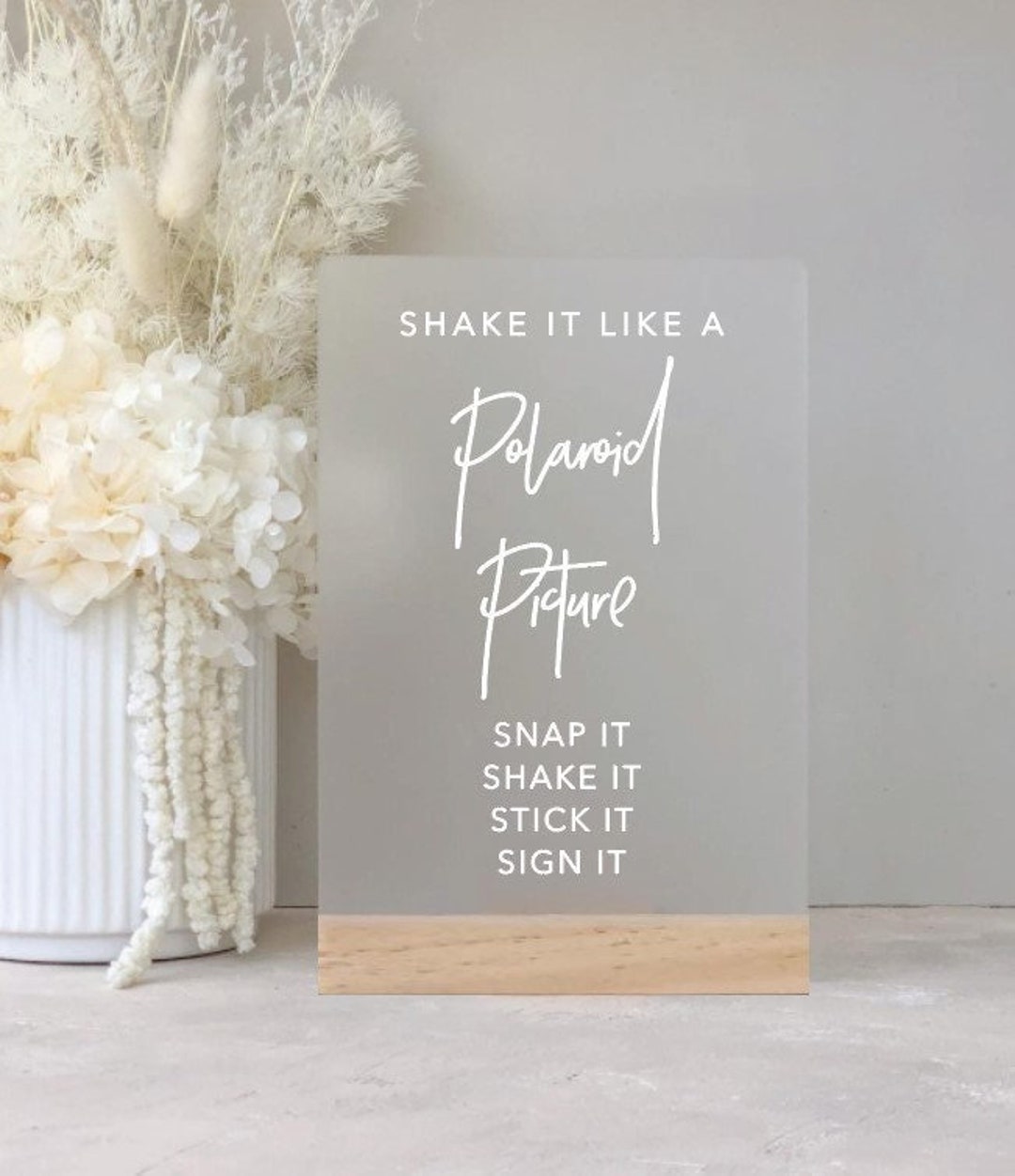 Photo Guestbook Polaroid Picture Sign Acrylic Sign Table Sign Polaroid ...