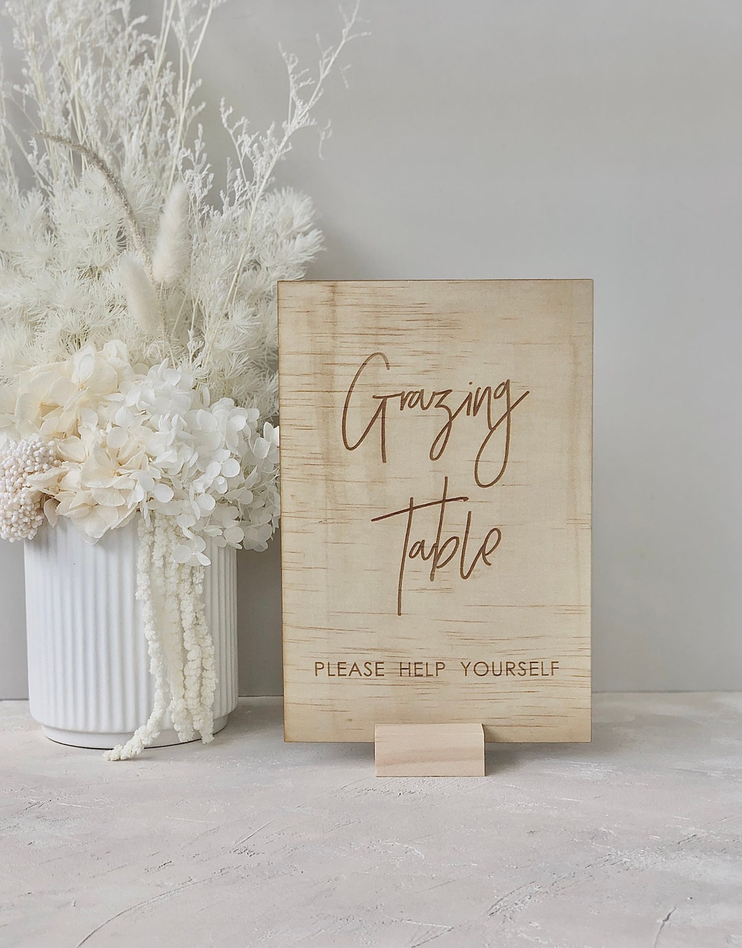 Laser Engraved Plywood Grazing Table Signage Grazing Table - Etsy