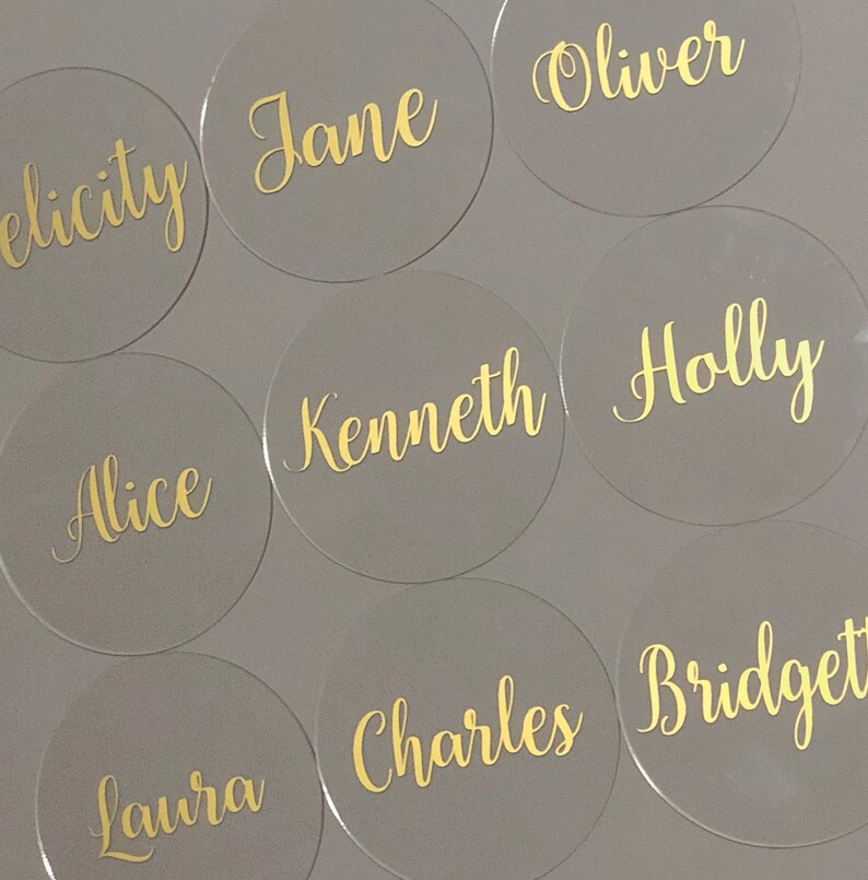 Acrylic Name Place Cards Wedding Place Cards Wedding Name | Etsy