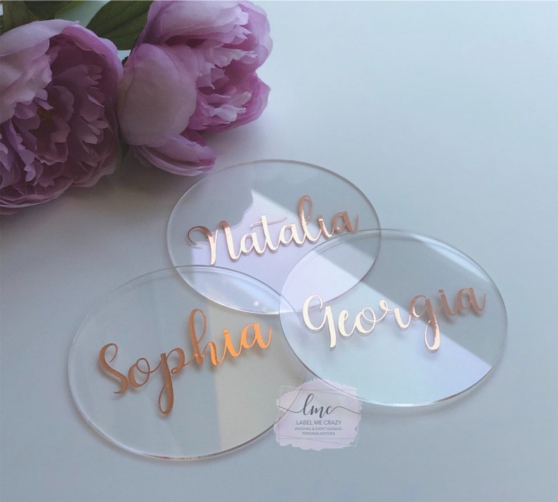 Acrylic Name Place Cards Wedding Place Cards Wedding Name | Etsy