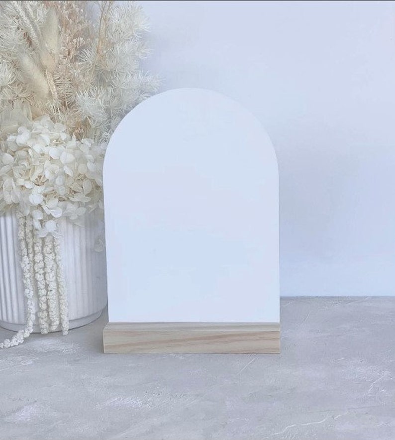 Arched Acrylic Blank and Wooden Base Bundle Blank Sign A5 - Etsy Australia