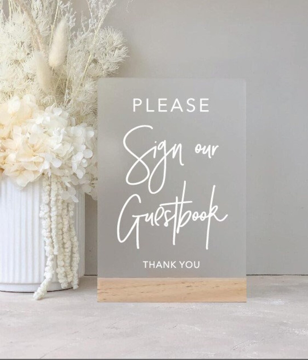 Guest Book Sign | Acrylic Guest Book Sign | Guestbook Table Sign ...