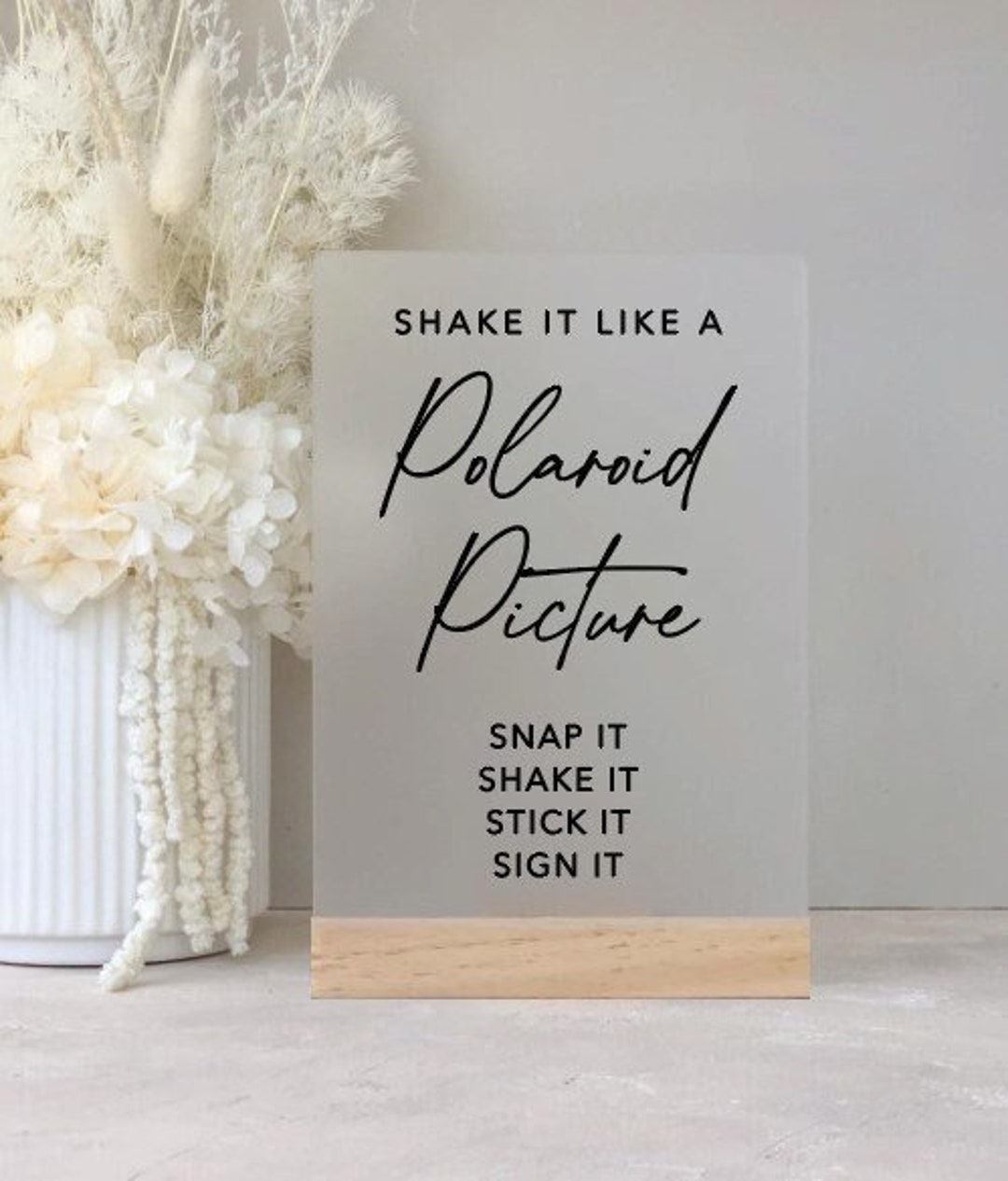 Photo Guestbook | Polaroid Picture Sign | Acrylic Sign | Table Sign ...