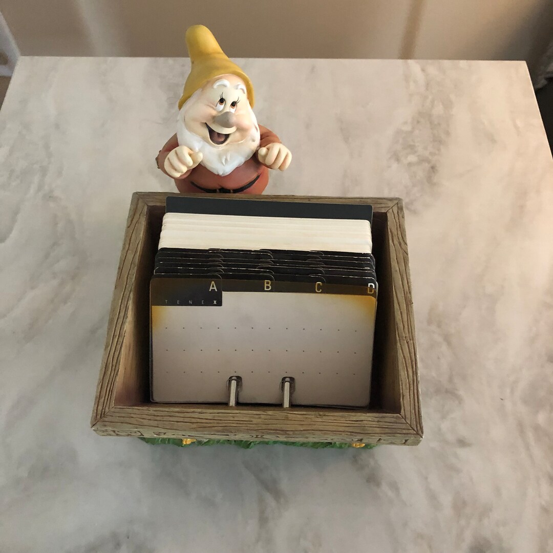 Disney Snow White & Seven Dwarfs Happy Address Card Holder Rolodex - Etsy