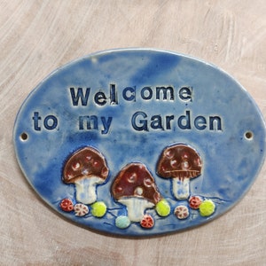 Ceramic Garden Flower Sign | Yard Art | Door Decoration | Handmade in ...