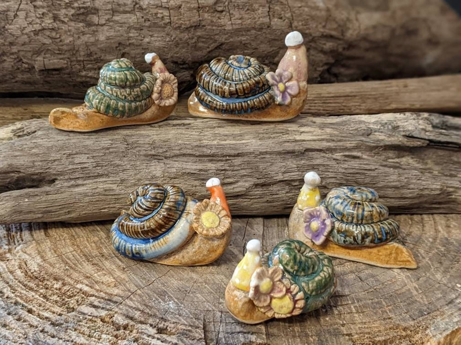Ceramic Snail Garden Ornament Decoration Gift for - Etsy