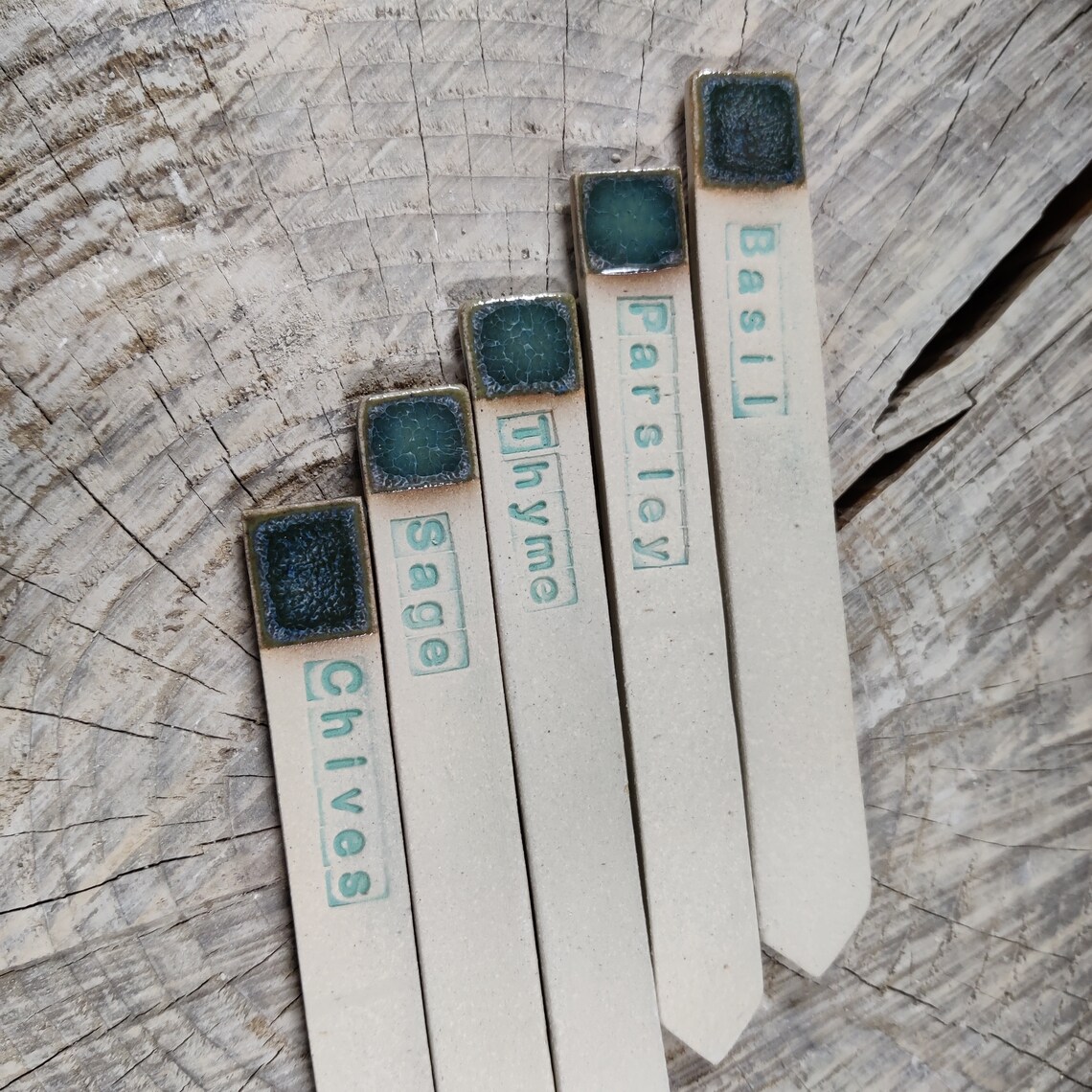 Ceramic Seed Sticks, Set of 4, Vegetable Markers, Herb Labels - Etsy UK