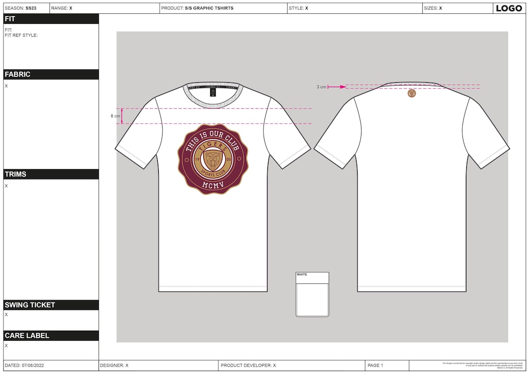 Short Sleeve Tee/t-shirt Sketch/cad/technical Drawings/illustrator ...