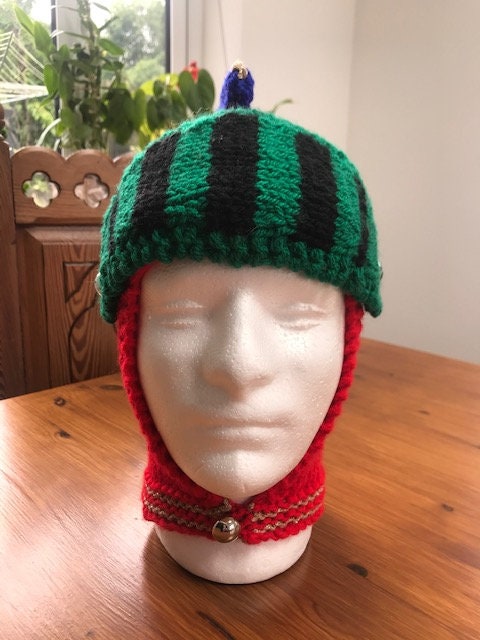Hand Knitted Knights Helmet for Child or small Adult in Red | Etsy