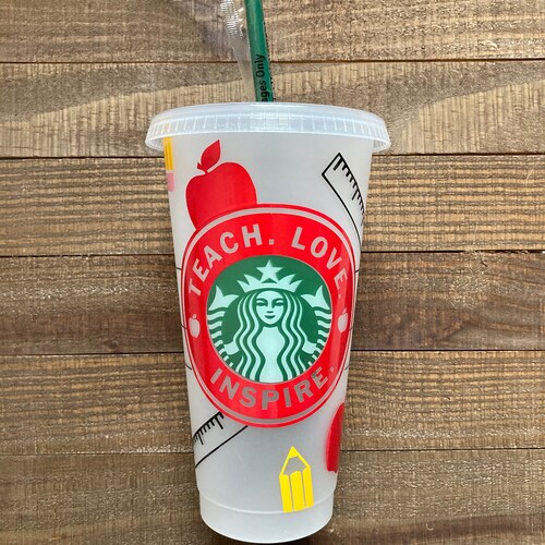 Personalized Teacher Starbucks Cold Cup Teacher Gift Idea | Etsy