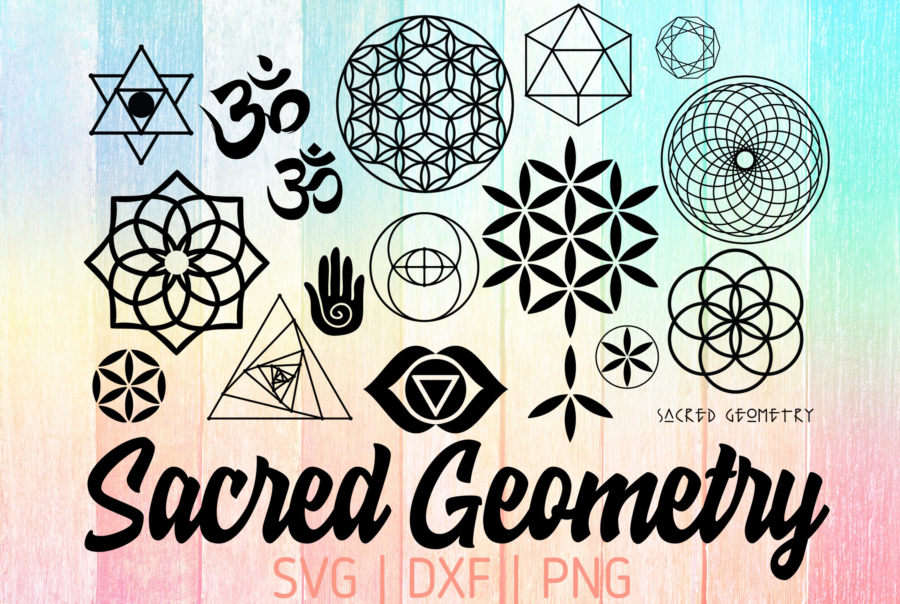 Sacred Geometry Bundle SVG DXF PNG - Files for Cricut - Flower of Life ...