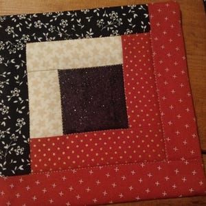 Quilted Halloween/fall Log Cabin Mug Rugs/coasters set of 2 - Etsy